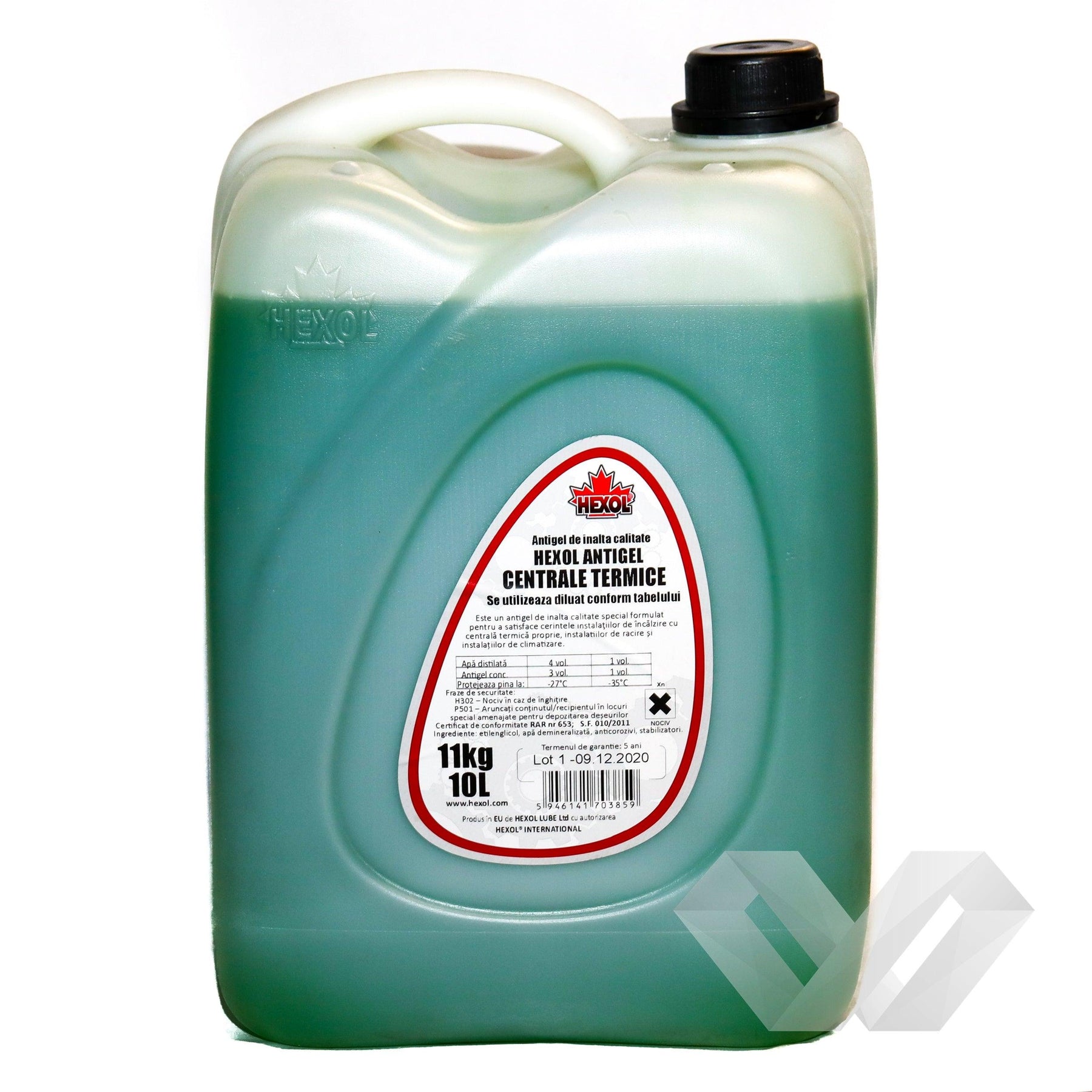 Antigel verde G11 centrale termice concentrat Hexol, -70°C, 11kg